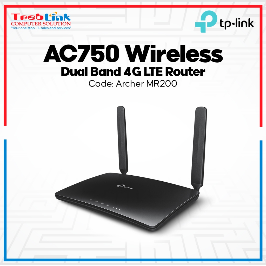 Wi-Fi 5 Router Open Line Wireless Dual Band AC750 4G & LTE TP-Link ...