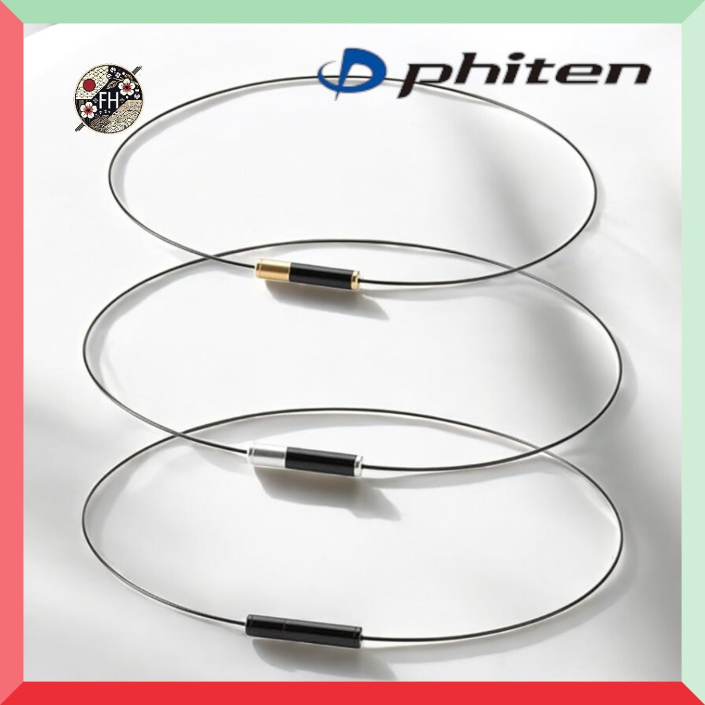 Phiten RAKUWA Necklace EXTREME | Metax | Black/Silver/Gold | 43cm/50cm ...