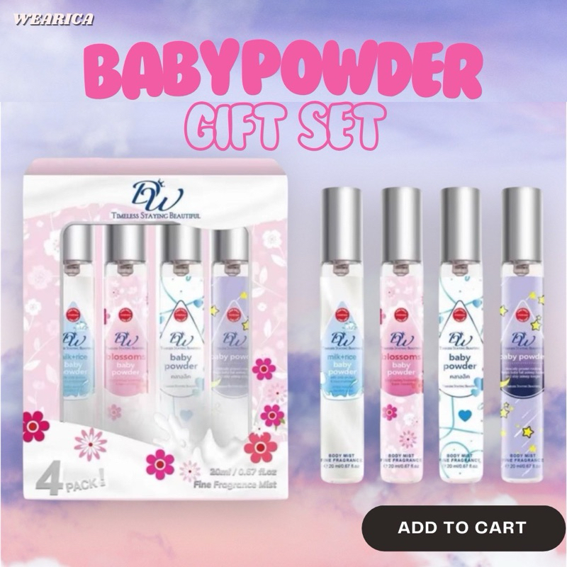 DW 4in1 Baby Powder Perfume Fragrance Mist Gift Set 20ml | Shopee ...