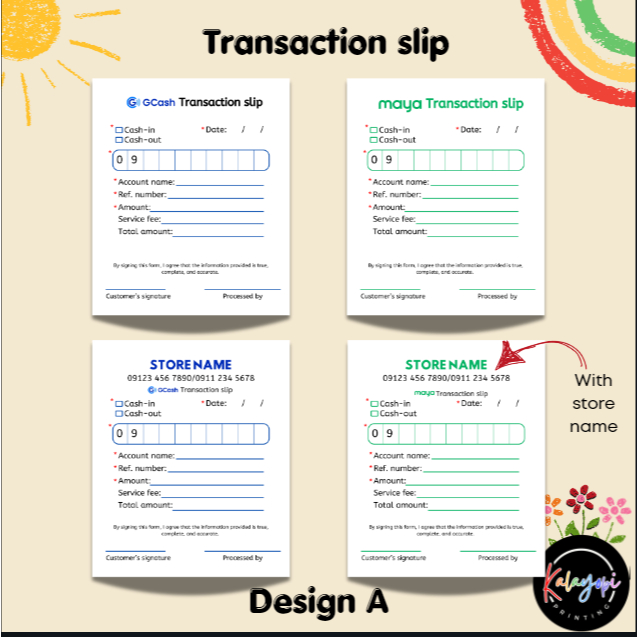 GCASH/MAYA transaction slip - 50 pages | Shopee Philippines