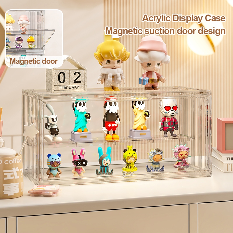 Acrylic Clear Popmart Storage Box Dust-Proof Display Box Stackable ...