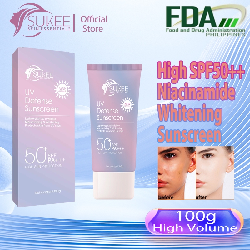 SUKEE Sunscreen UV Defense Original Sun Screen SPF50 PA++ Moisturize Skin Niacinamide 1pc and ...