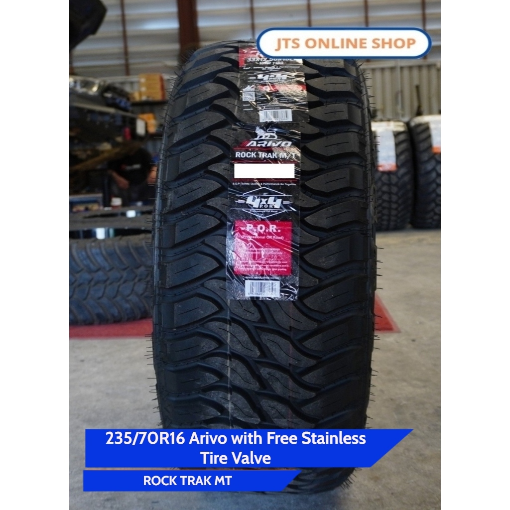235/70R16 Arivo Rock Trak MT with Free Stainless Tire Valve | Shopee ...