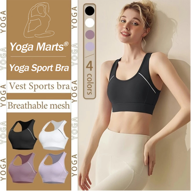 Sport Bra With Pad Workout Running Bra Fitness Shockproof Outdoor Yoga ...