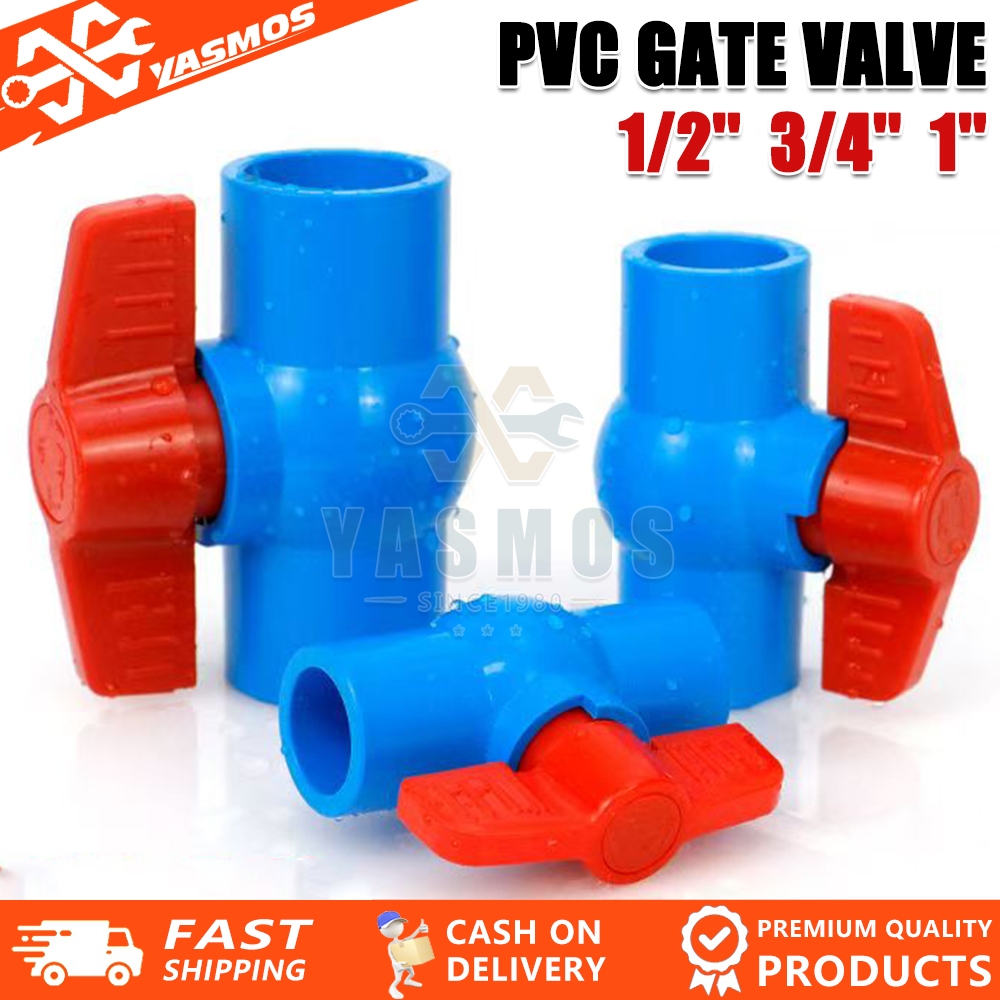 PVC Ball Valve Blue Gate Valves 1/2",3/4",1" (100% Brand New) | Shopee ...
