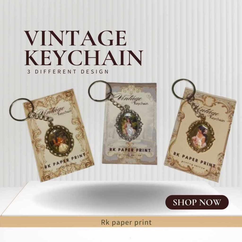 Customized Photo Vintage Keychain Handcrafted l RK Paper Print | Shopee ...