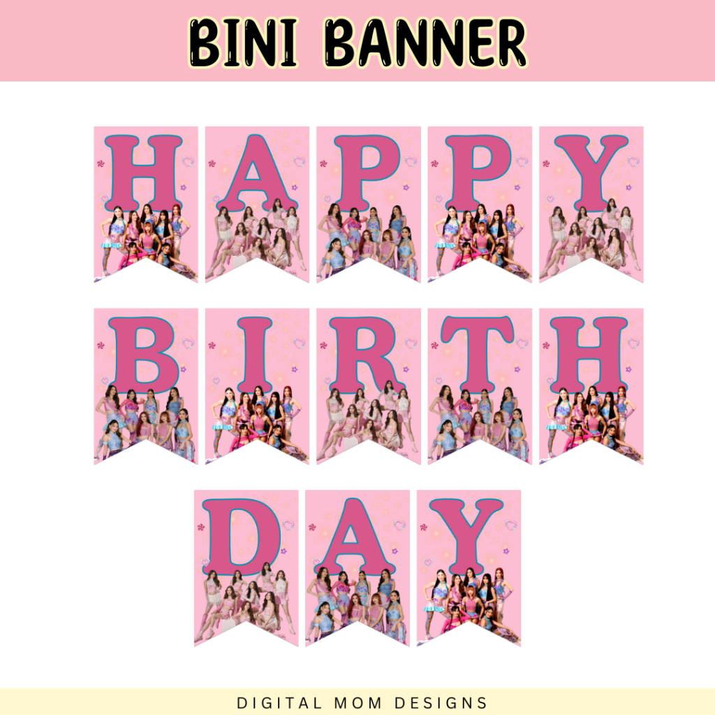 Bini Customized Party Banner - Bunting Birthday Banner | Shopee Philippines
