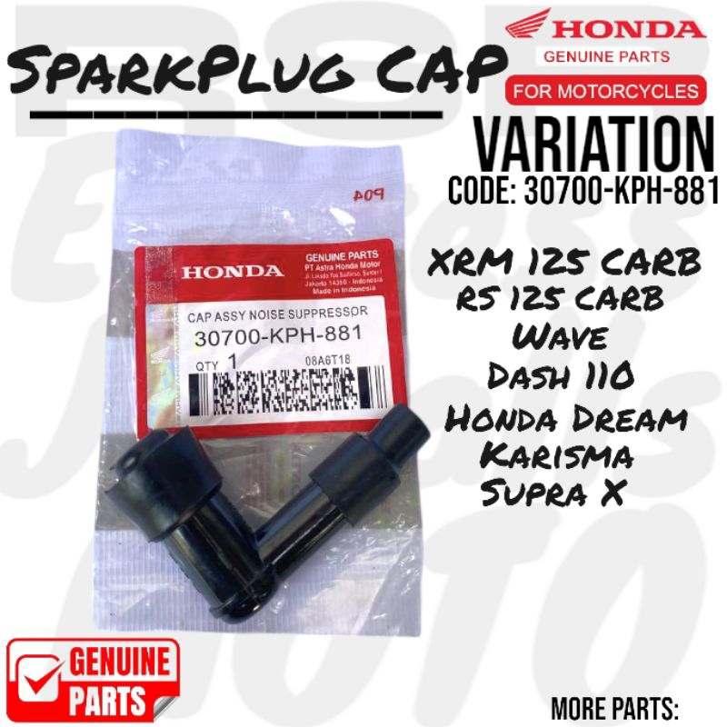Spark Plug Cap For Xrm, Wave, Karisma, Dash, Motorcycle Scooter Code ...