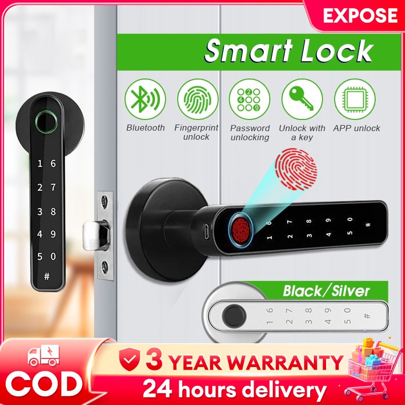 Smart Door Lock Anti-Theft Fingerprint Lock Electronic Digital Password ...