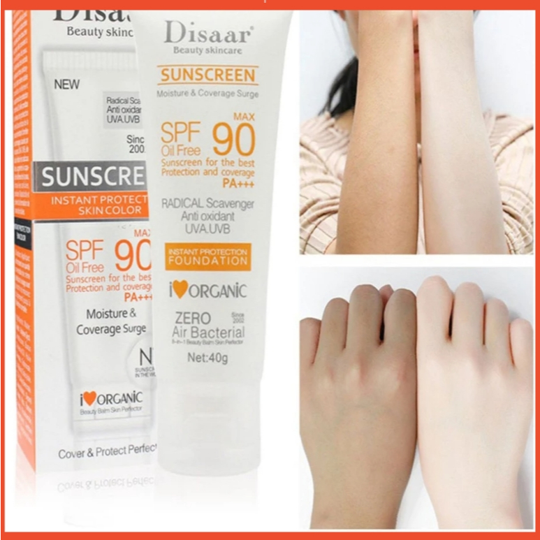 DISAAR SPF 90 Face Sunscreen Whitening Sunblock Skin Protective Cream Anti-Aging Oil-control 40g ...