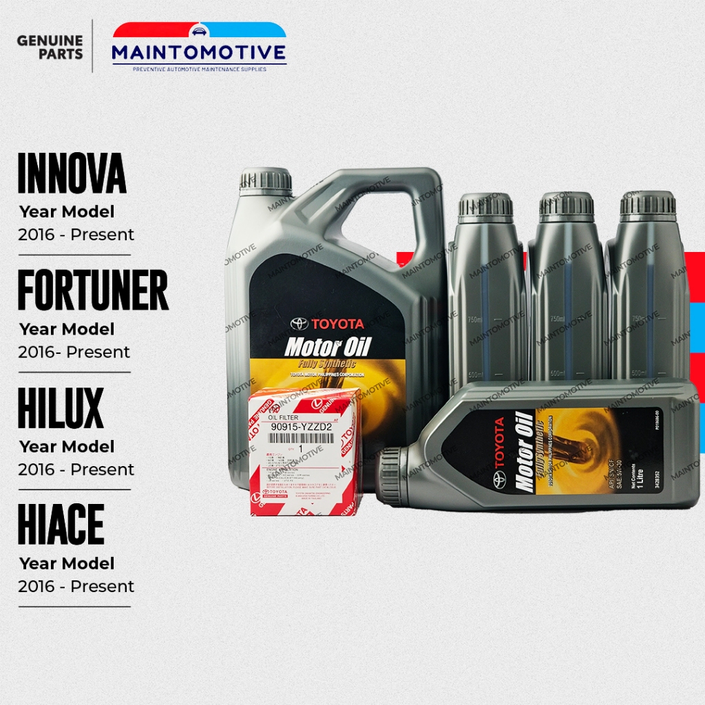 Toyota Innova / Hilux / Fortuner / Hiace 8 Liter Fully Synthetic 5w-30 ...
