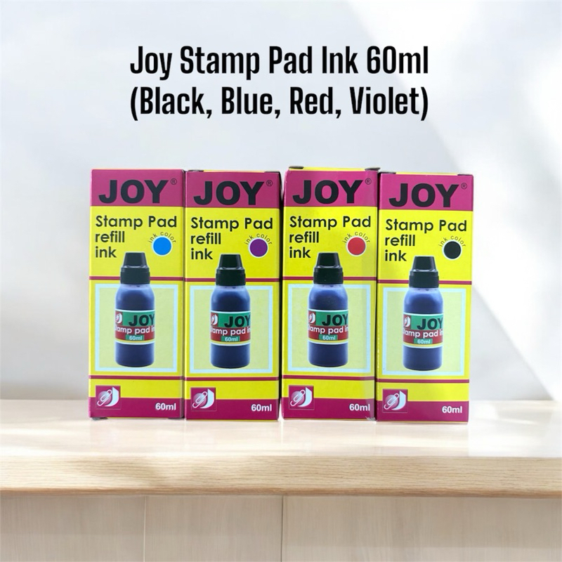 Joy Stamp Pad Ink 60ml (Black, Blue, Red, Violet) | Shopee Philippines