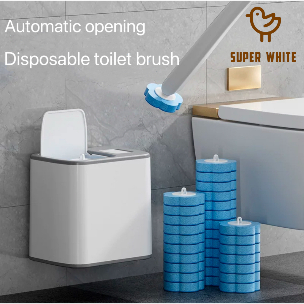 Disposable Toilet Brush One-Time Toilet Brush Replaceable Head Brush ...