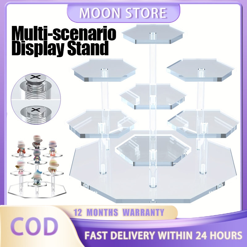 Acrylic Display Stand For Figures Collectibles Toys DollsJewelry Action ...