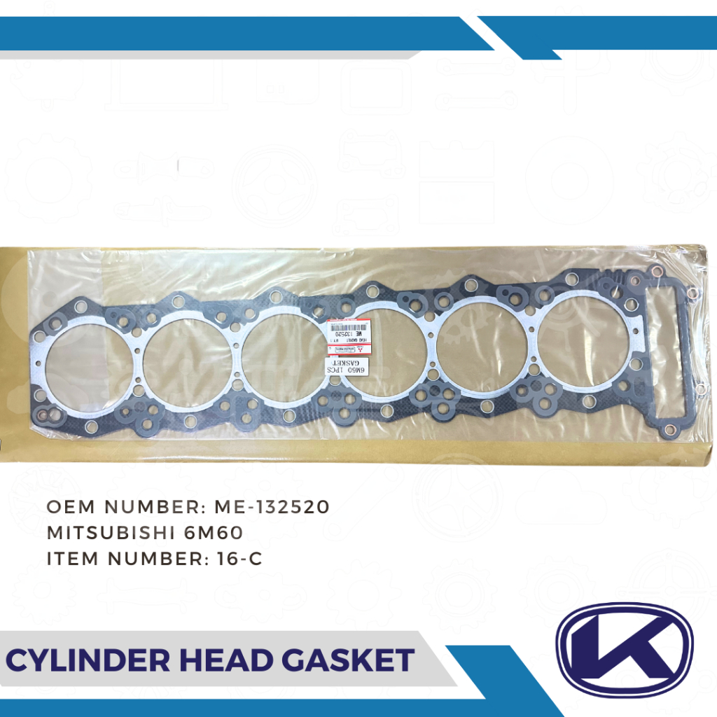 CYLINDER HEAD GASKET #16 MITSUBISHI 6M60 ME-132520 (1PC) | Shopee ...