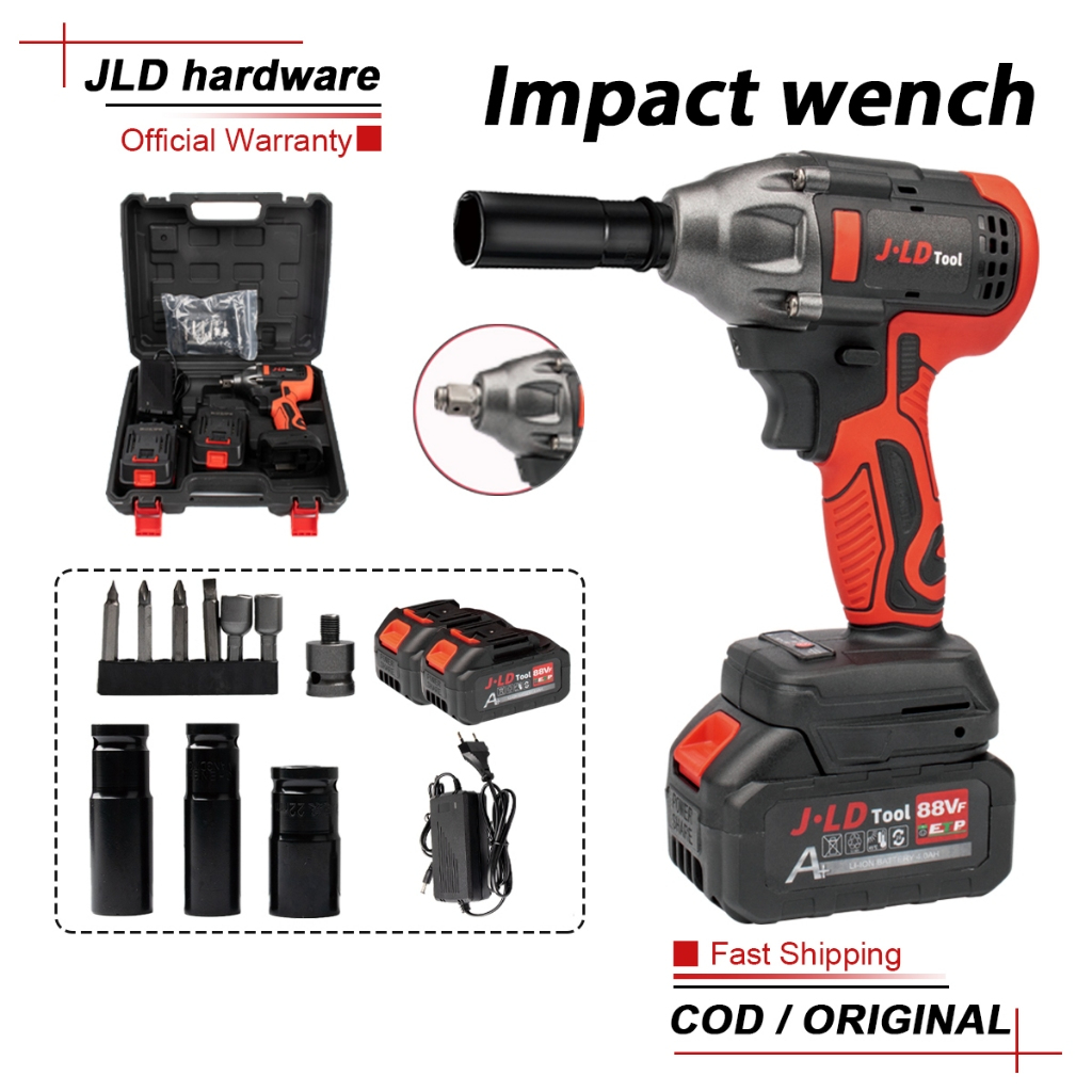 JLD 350N.m Impact Wrench Brushless&Cordless Variable Speed Power Impact ...