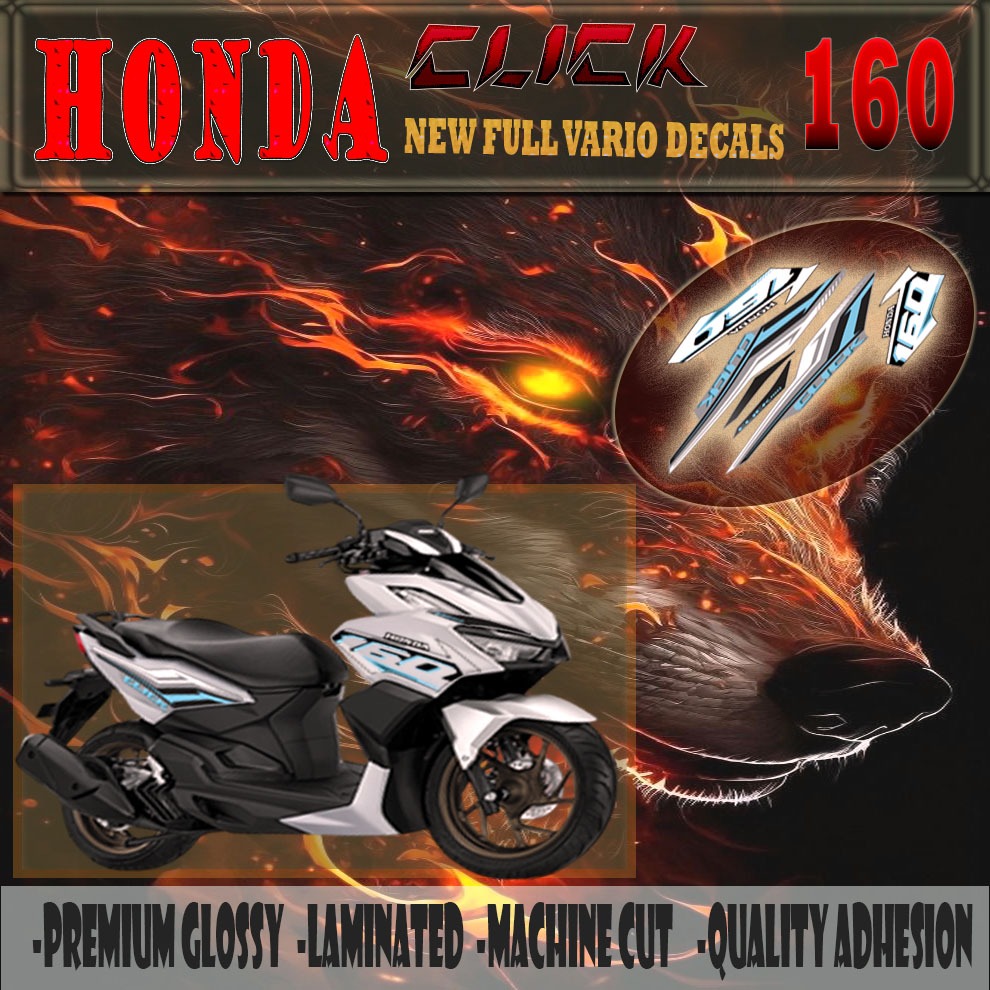 HONDA CLICK FULL DECALS 160 / HONDA CLICK FULL STICKERS 160 / CLICK 160 ...