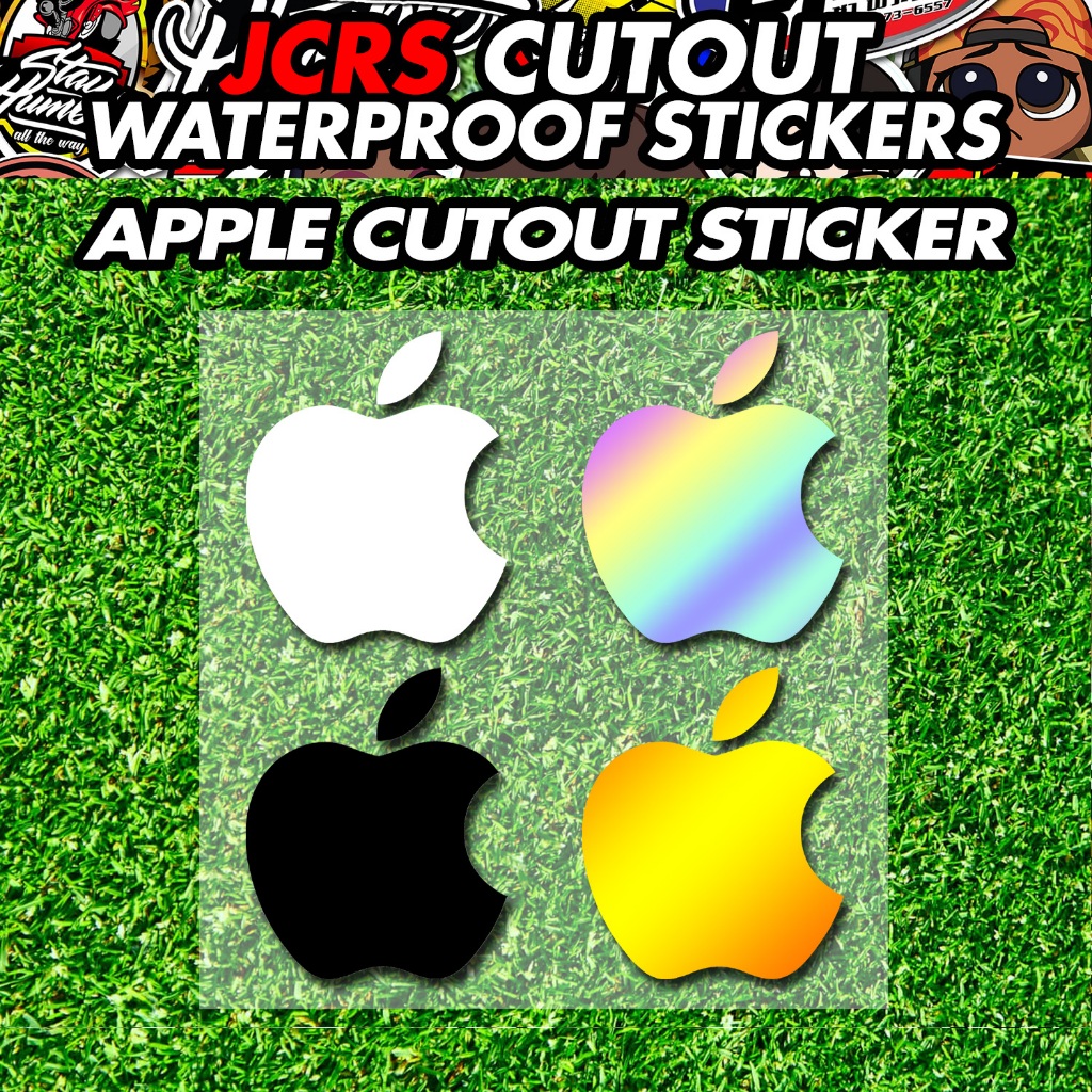Apple Sticker Logo Custom Decal Cutout Waterproof for Cars Laptop ...