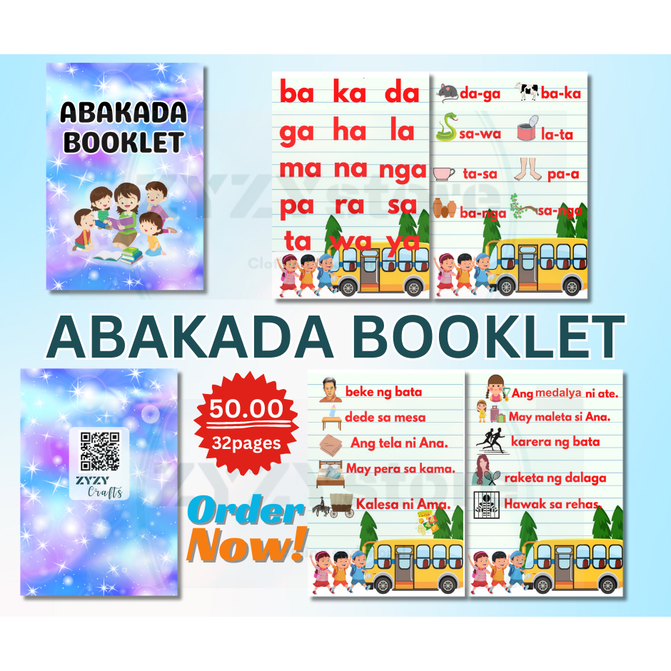 ABAKADA BOOKLET FOR KIDS 35 pages with colored printed pages | Shopee ...