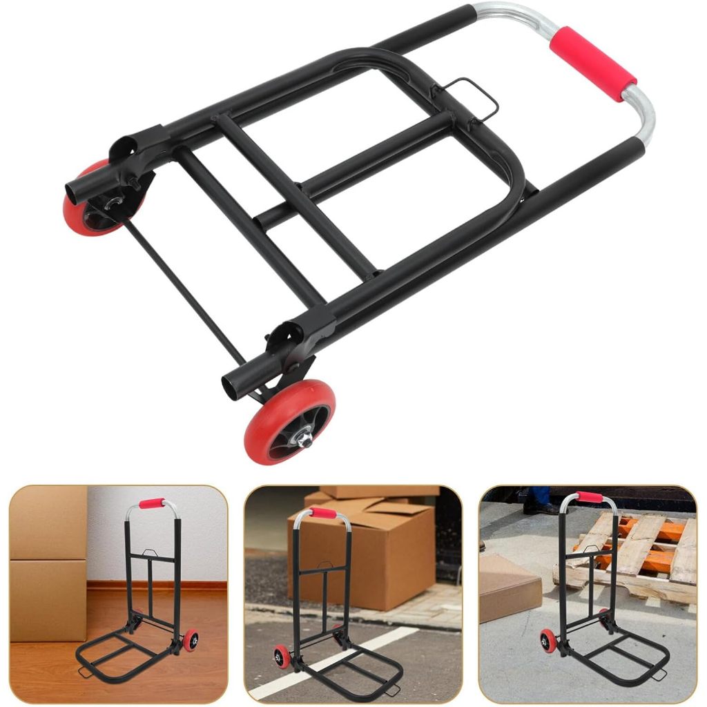 Folding Cart Metal Trolley Multifunctional Shopping Cart With Wheels ...