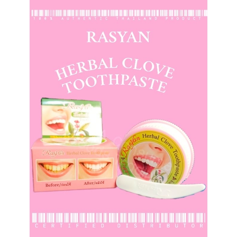 Legit Thailand Rasyan Herbal Clove Toothpaste (Overall Whitening ...