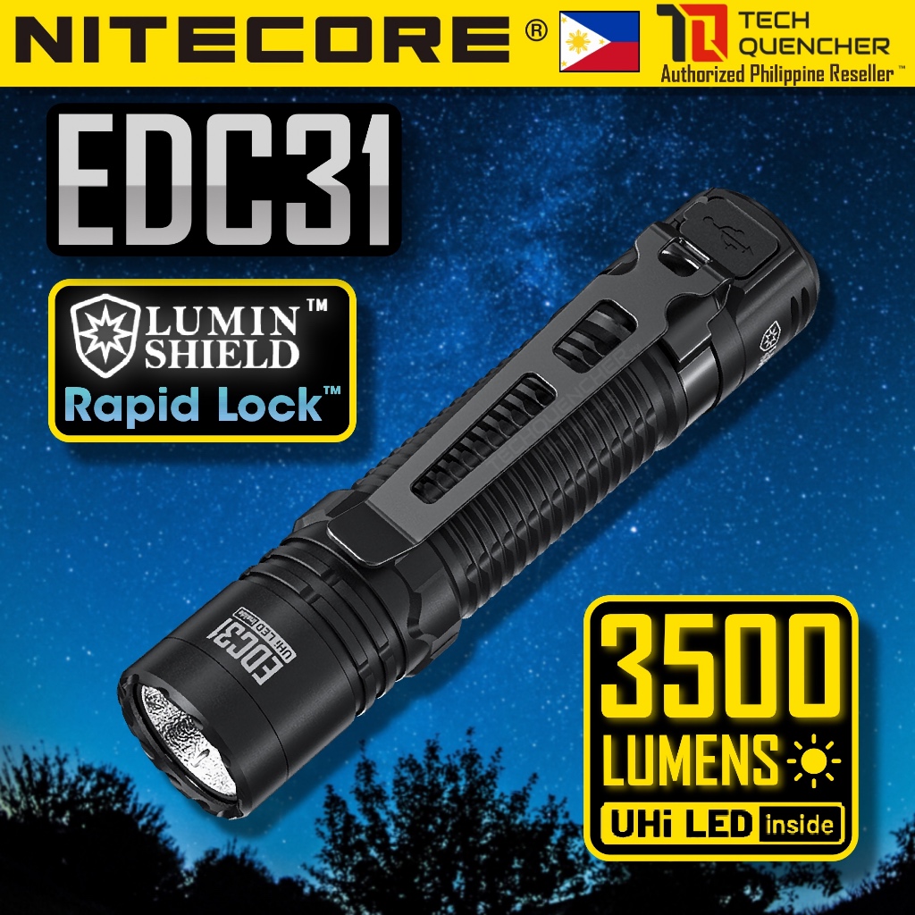 Nitecore EDC31 Flashlight - Lumin Shield - 3500 Lumens - USB-C ...