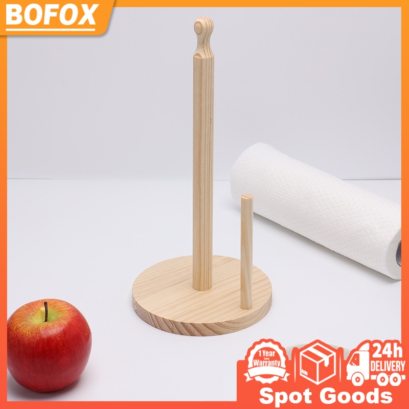 Wooden Smooth Single Pole Double Pole Paper Towel Holder Kitchen ...