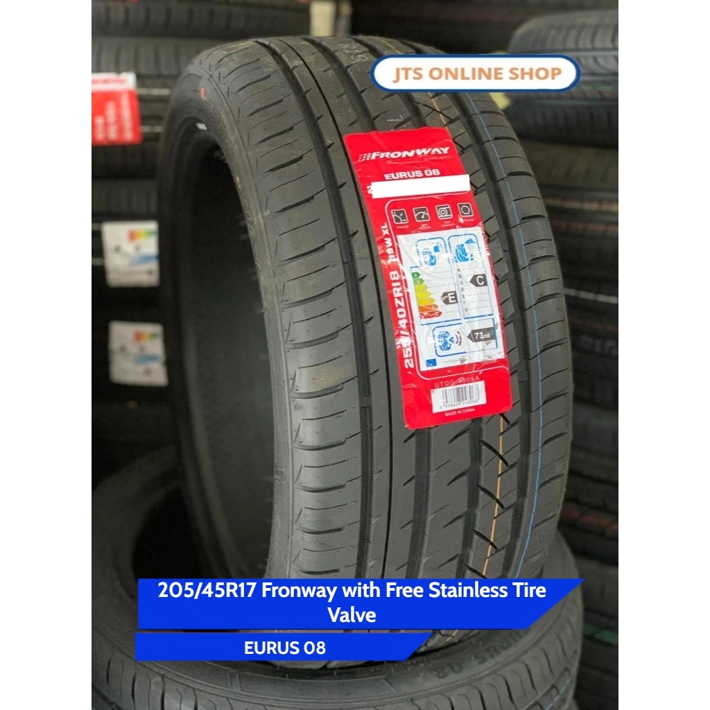205/45R17 Fronway Eurus 08 with Free Stainless Tire Valve | Shopee Philippines
