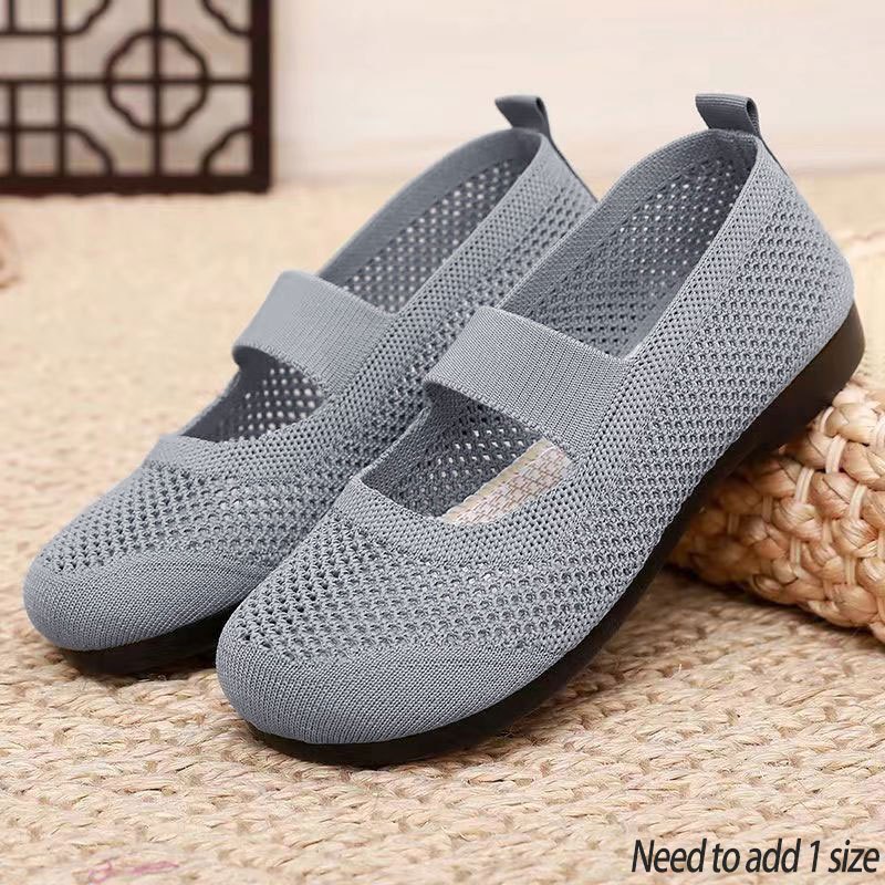 Breathable Mesh Shoes for Women Rubber Flat anti slip Fitness shoes ...
