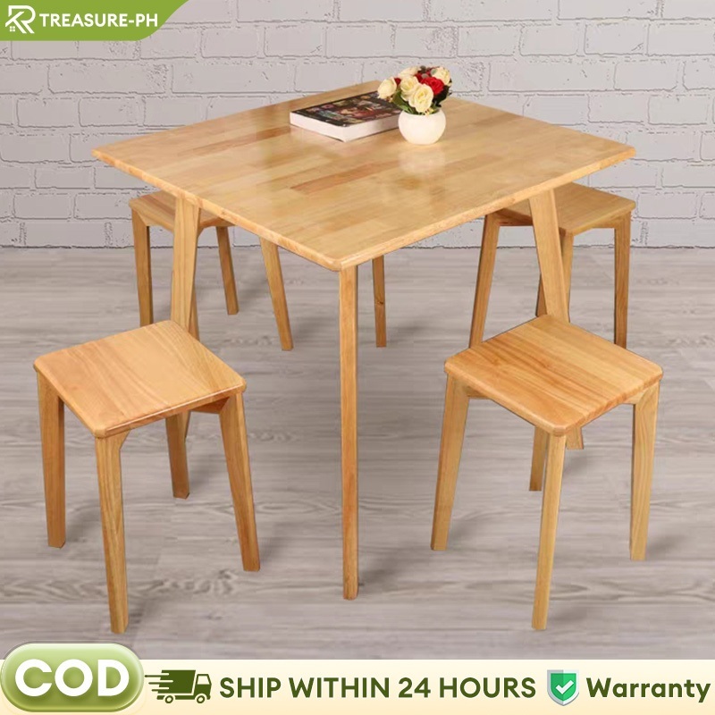 Solid Wood Table Square/Round Table 40/60/70/80 CM Nordic Wooden table ...