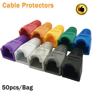 50PC Network RJ45 Rubber boots Cable Protectors for Cable Plug Covers ...