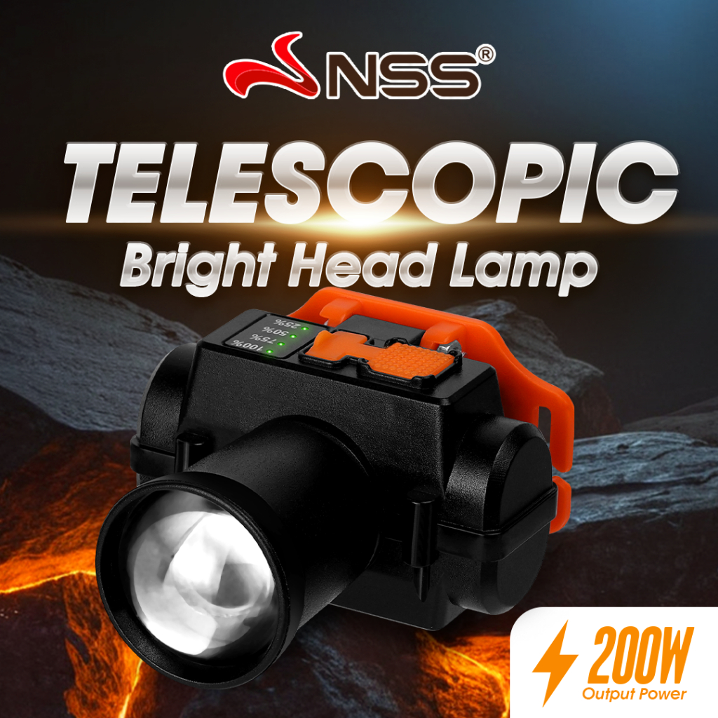 Nss Rechargeable Headlamp Zoomable Focus Headlight Headlamps for Adults ...