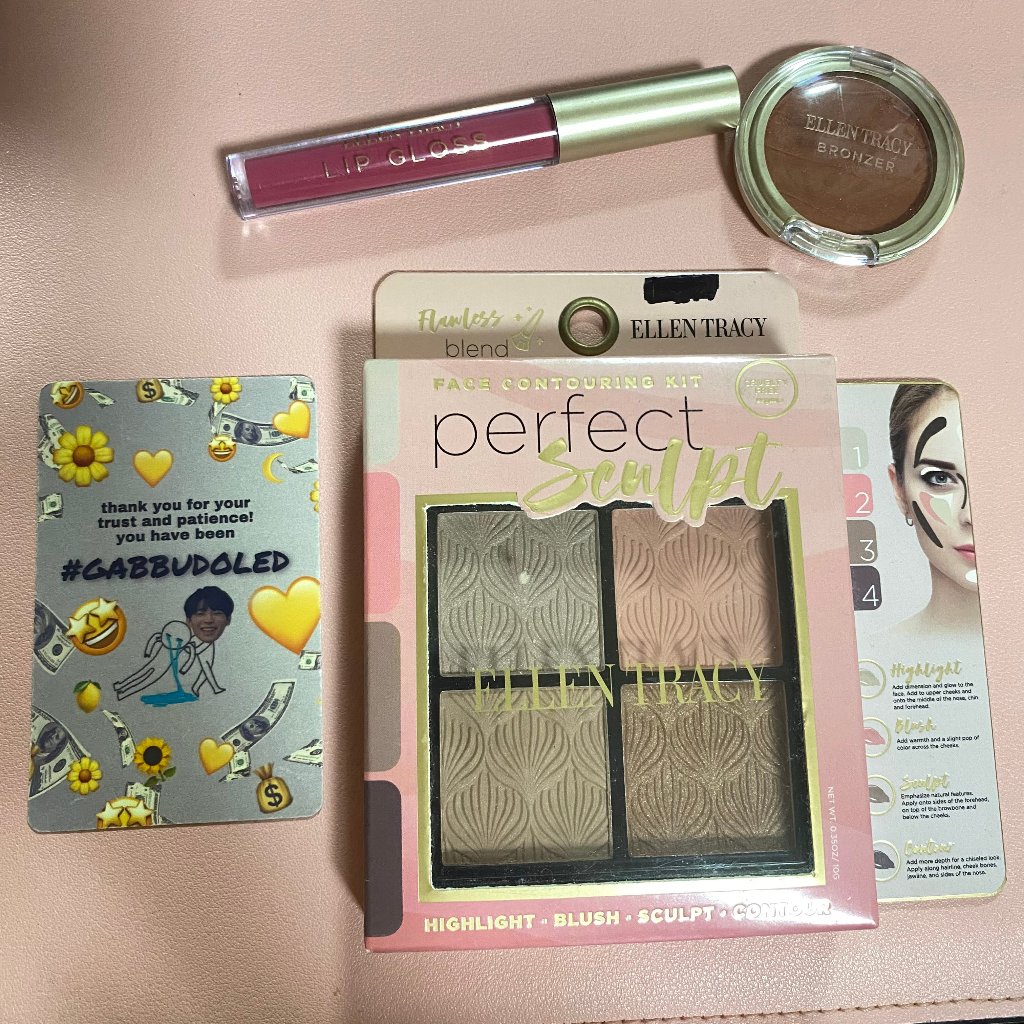 Ellen Tracy Makeup Set of 3: Palette, Lip Gloss, Bronzer & Contour Kit ...