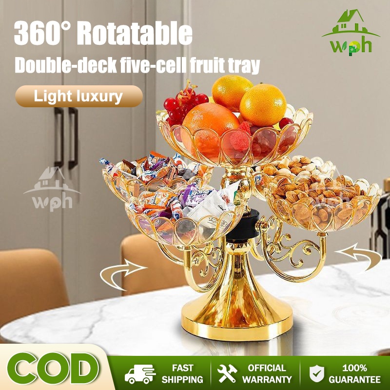 Crystal 360° Rotating Tray Multi Layered Rotating High-End Crystal ...
