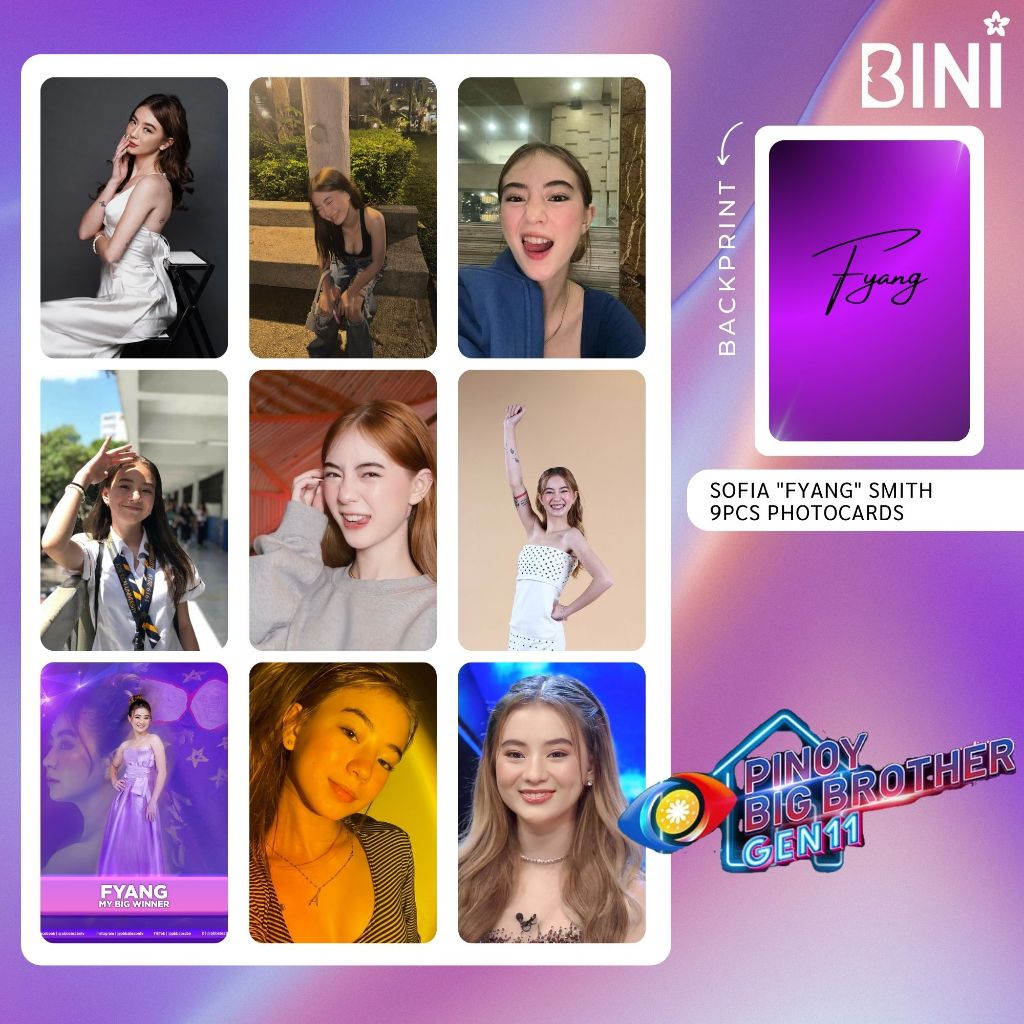 PBB SOFIA "FYANG" SMITH PHOTOCARDS COLLECTION | Shopee Philippines