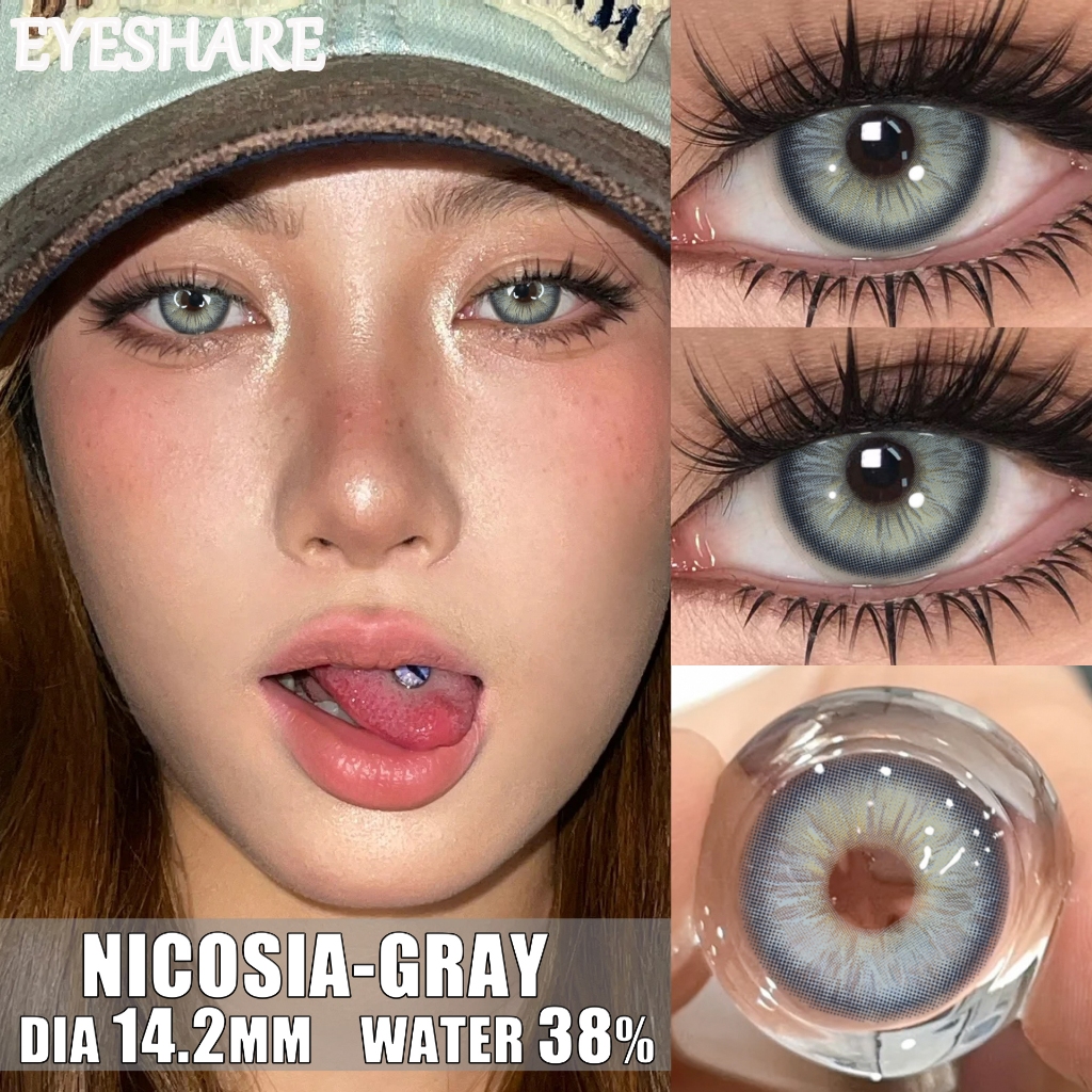Eyeshare NICOSIA Series 2pcs Gray Contact Lens Contacts Eye Cosmetic ...