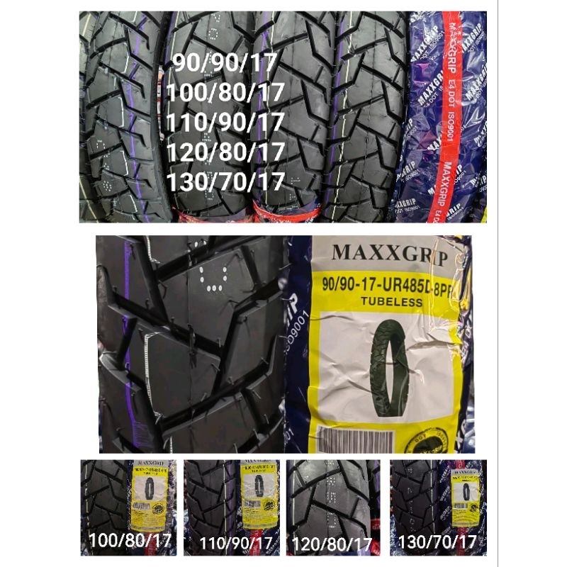 MAXXGRIP DUAL SPORT TUBELESS TIRES UR485D90/90/17 100/80/17 110/90/17 ...