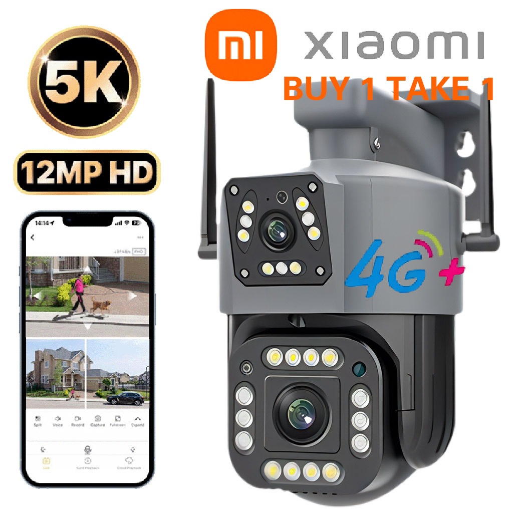 XIAOMI Outdoor CCTV Camera No Wifi Needed Dual Lens 50MP IP Security ...