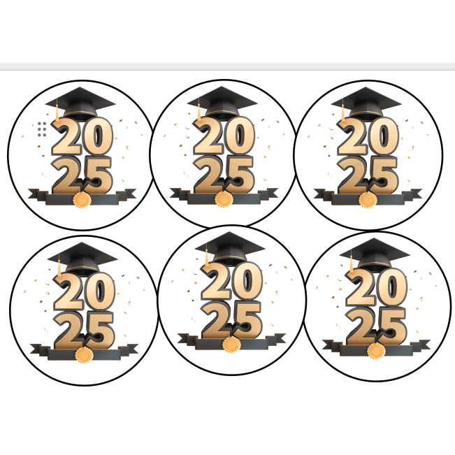 6pcs 2025 Graduation Logo Ready Made logo Garland logo hand cut ...