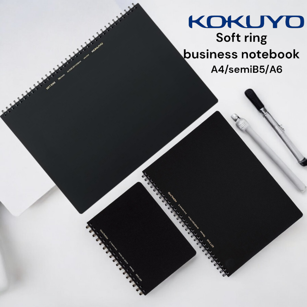 KOKUYO Soft Ring Notebook Business 70 sheets Semi B5/A6/A4 Graph Rule ...