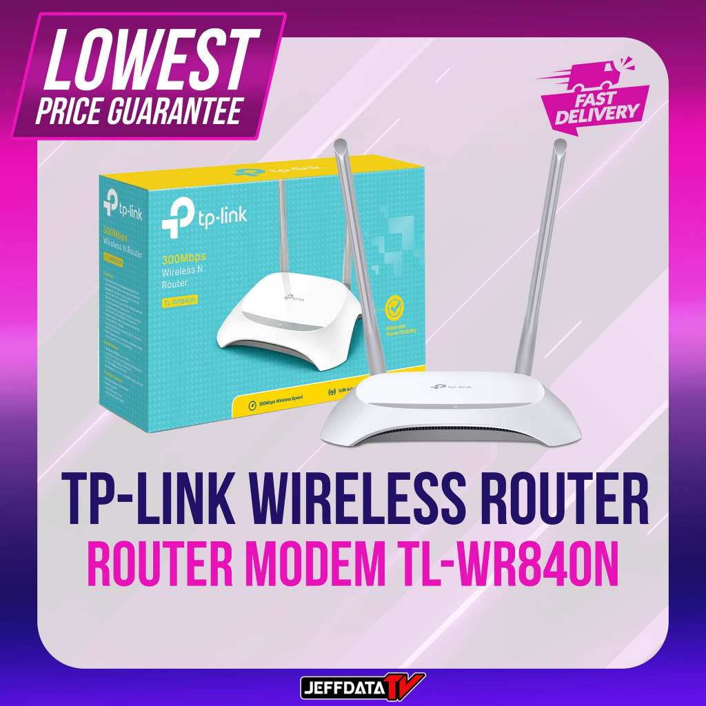 NETWORK ROUTER TL-WR840N TP-LINK WIRELESS ROUTER all in one modem ...
