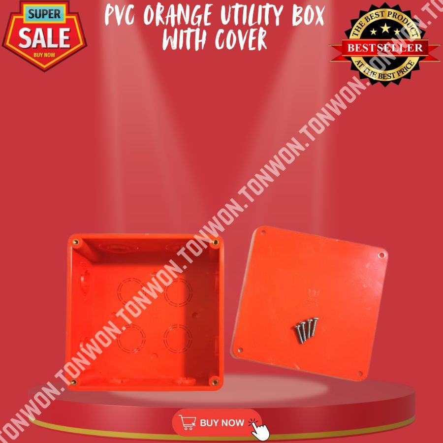 PVC Orange Junction Box Utility Box Square Junction Box Cover WITH ...