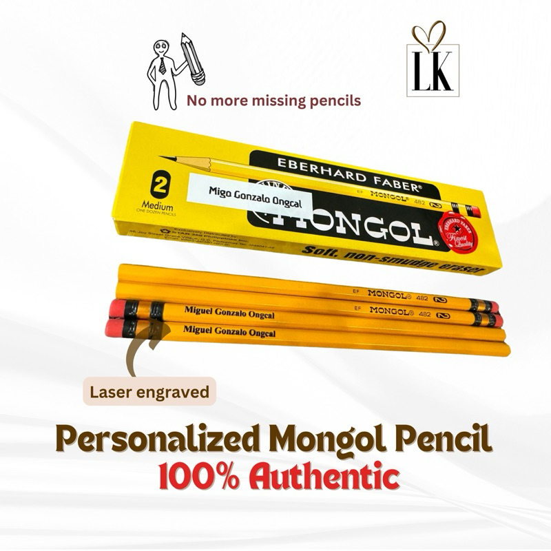 Personalized Mongol Pencil, Authentic Mongol, Personalized gifts by LK ...