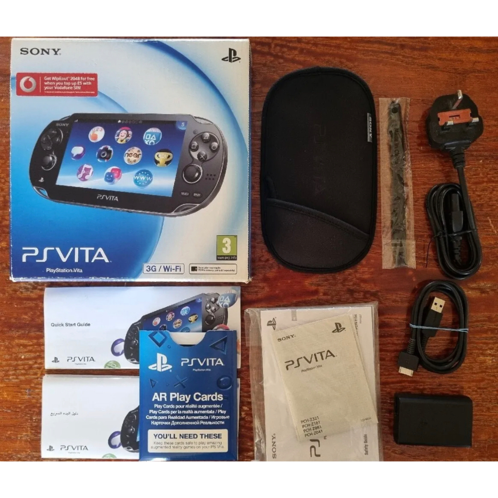 Sony PS Vita PCH-1103 Console Boxed In Blue + Fifa + 4GB memory Card ...