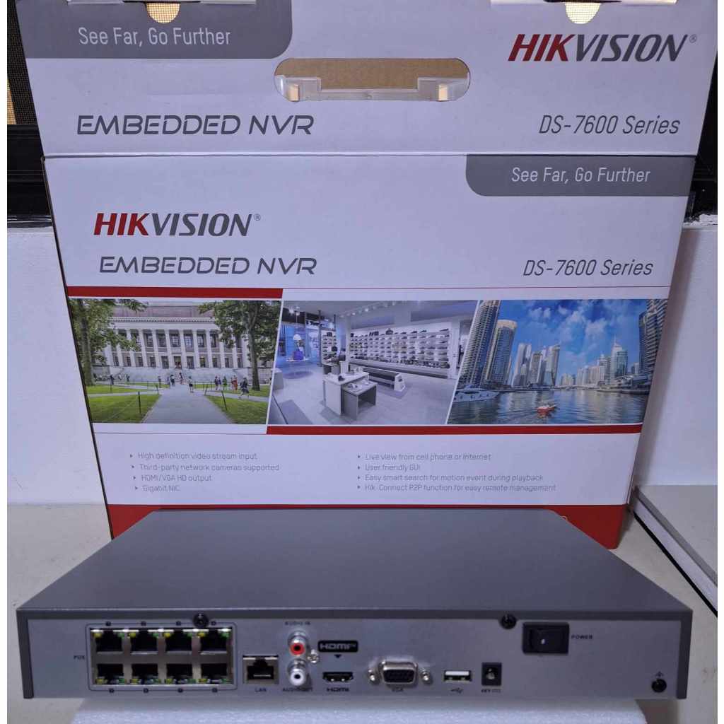 Hikvision NVR 8 Channel DS-7608NI-Q1/8P 4K Acusense POE Network Video Recorder | Shopee Philippines