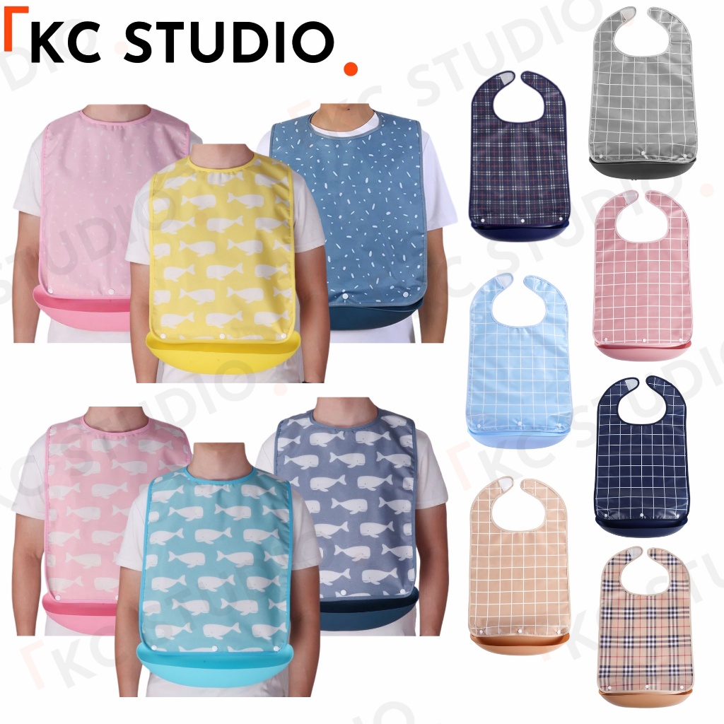 Elderly Pockets Adult Bib Elderly Silicone Waterproof Bibs Adult Bib ...