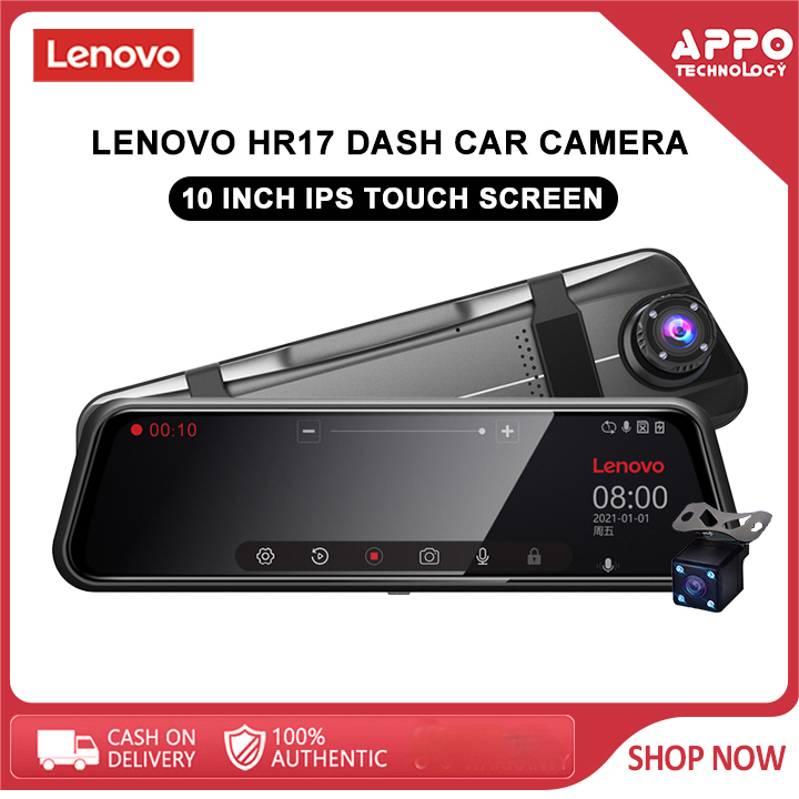 LENOVO HR17 9.66 inch Stream media Car DVR Dual Lens FullHD 1080P IPS ...