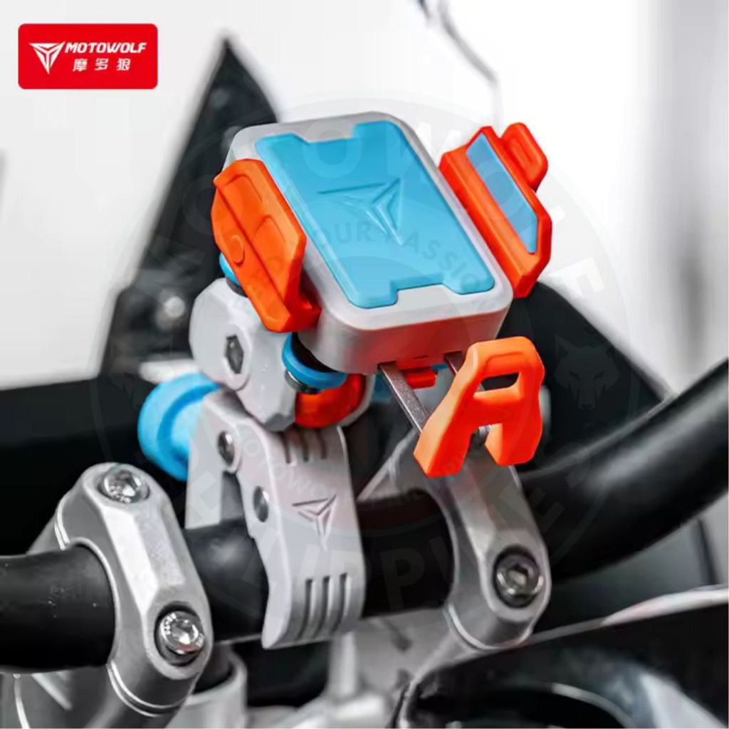 Newest MOTOWOLF mobile phone holder MH1 shock absorber and fast release ...