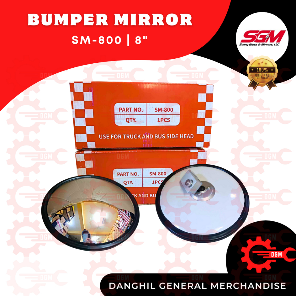 SGM Bumper Mirror SM-800 (Universal) Bolt Type (8inches) | Shopee ...