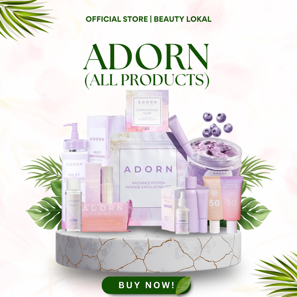ADORN Exfoliating Set Whipped Scrub Chimichagan Soap Glow Potion Serum ...